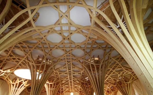 Timber Construction in Cambridge Mosque from Blumer Lehmann