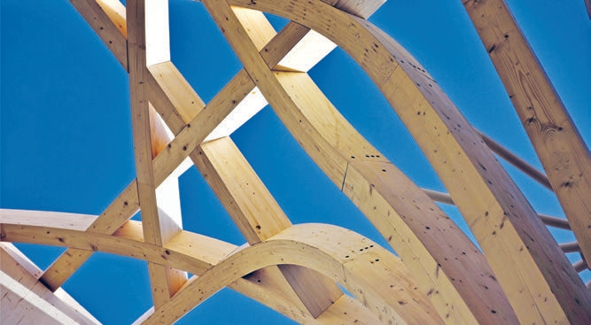 Timber Construction in Cambridge Mosque from Blumer Lehmann