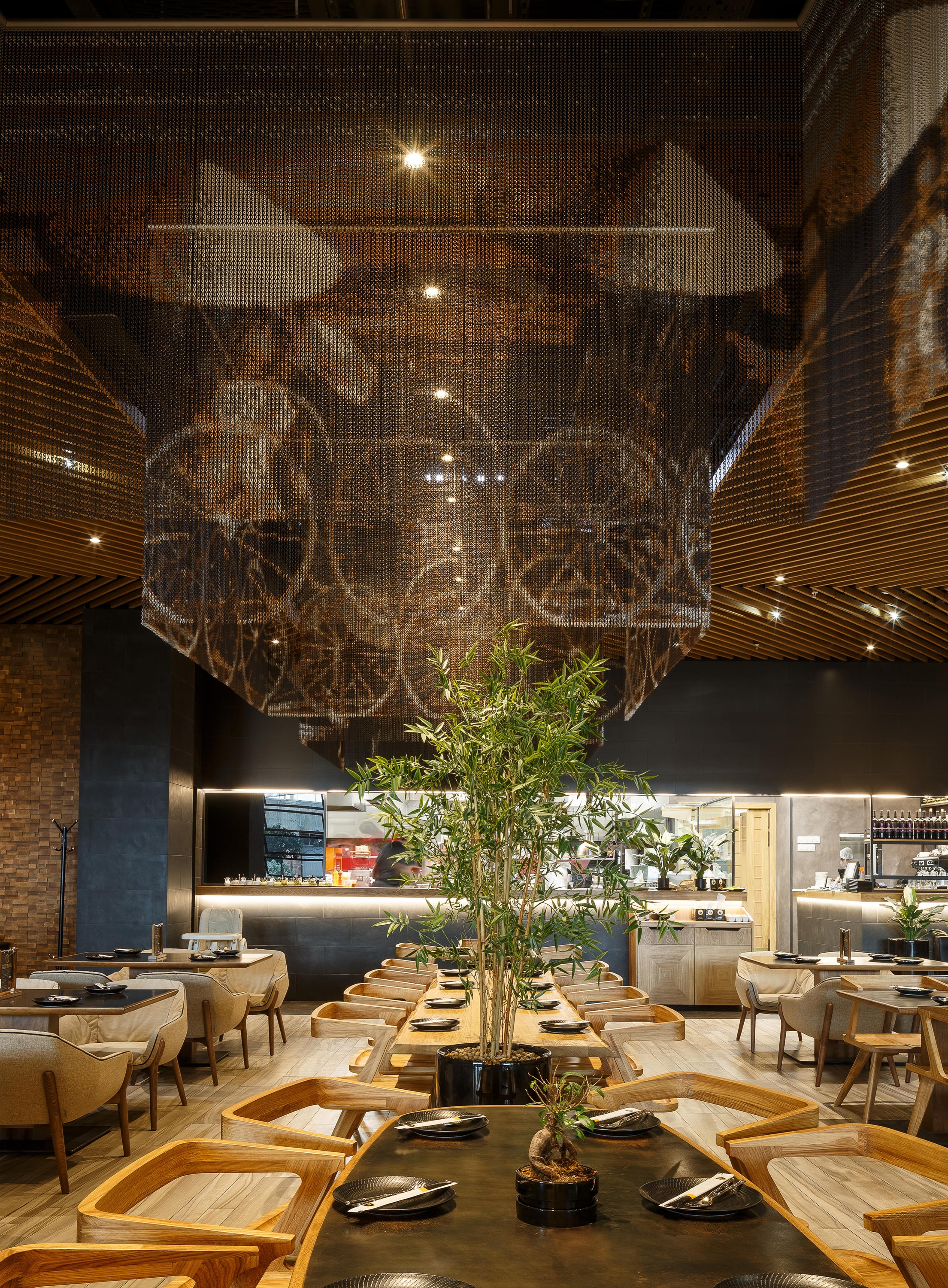 Metal Fabric Ceilings - Concentric from Kriskadecor