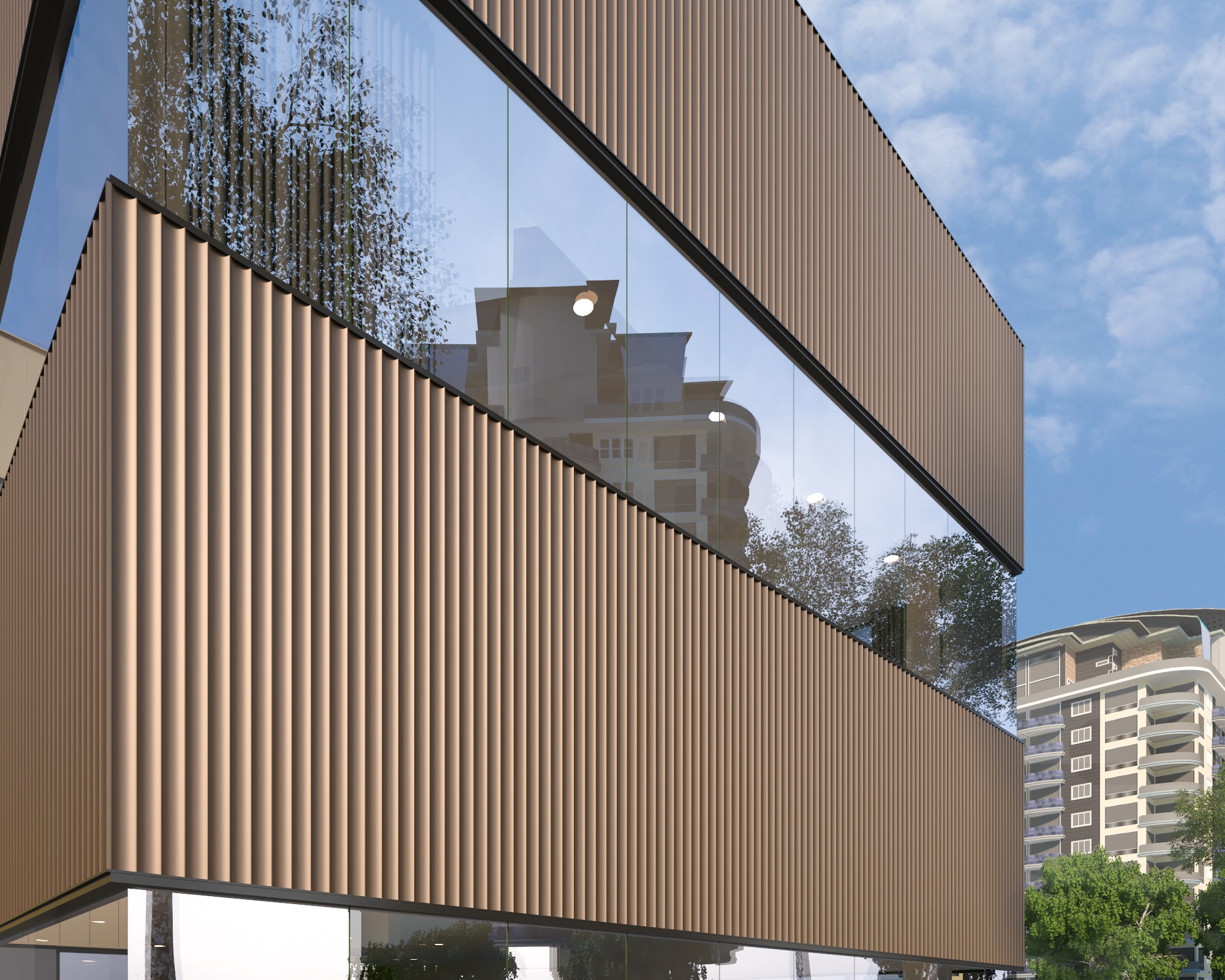 Aluminium Click-on Cladding from Sculptform