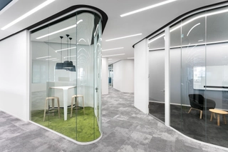 Wall Partition System in Furniture Factory from feco